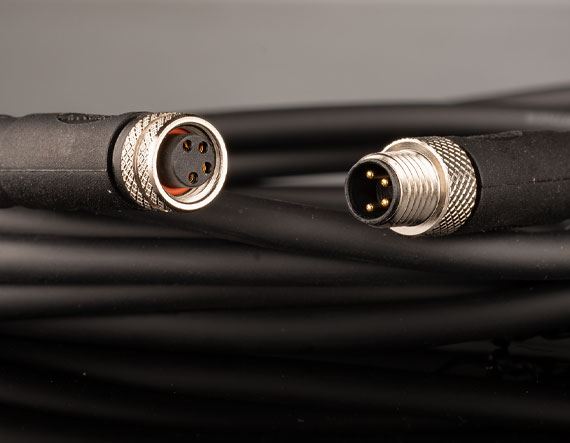 6ft Data Cable, 4-pin Male to Female M8 | Edmund Optics